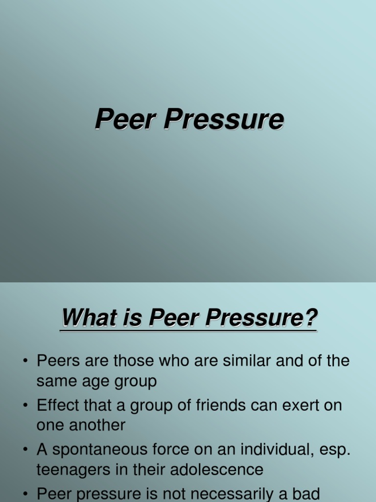 Navigating Peer Pressure: Understanding Positive and Negative ...