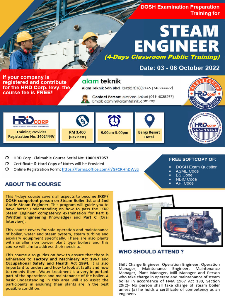 Steam Engineer (Classroom Public Course) | PDF | Boiler | Steam
