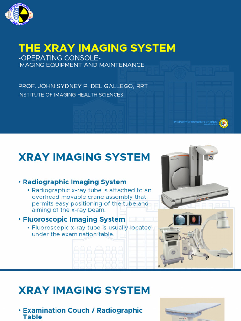 Iem Week 5 X Ray Imaging System Part 1 | PDF