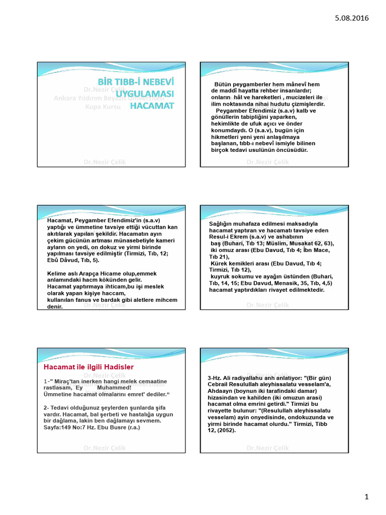 Bir Tibbi Nebevi Uygulamasi DR - Nezir Celik | PDF
