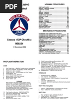 Cessna 172S Pilot Checklist | PDF | Flap (Aeronautics) | Takeoff