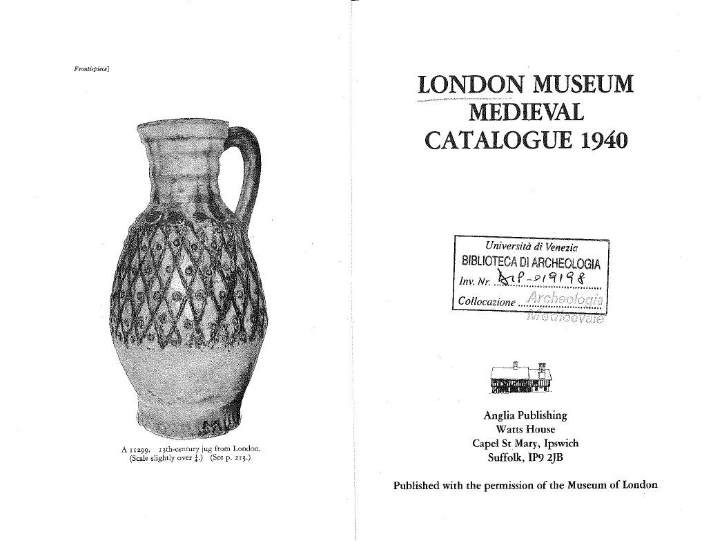 London Museum Medieval Catalogue 1940 - 1993 Edition | PDF