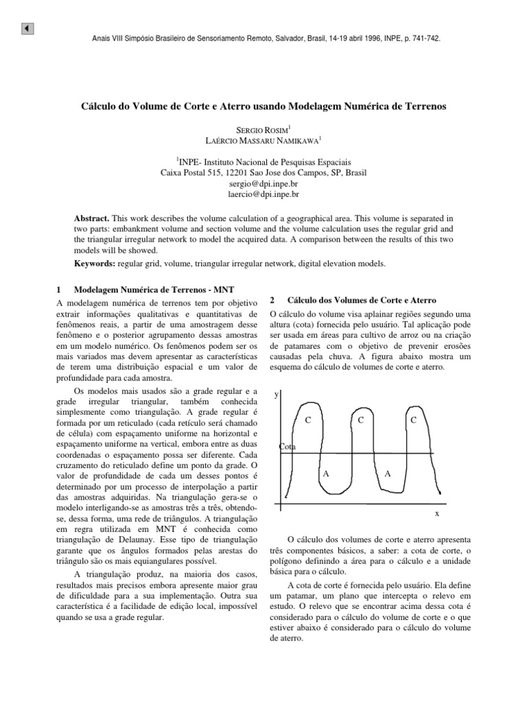 Corte & Aterro (Numérico) | PDF