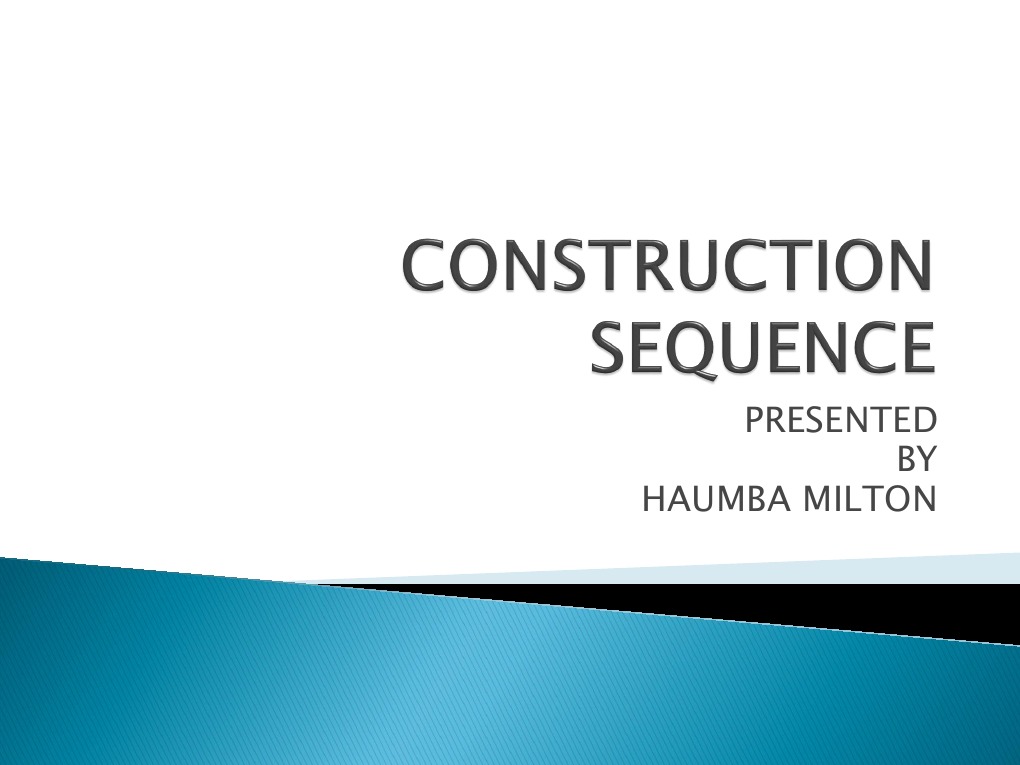Construction Sequence | PDF