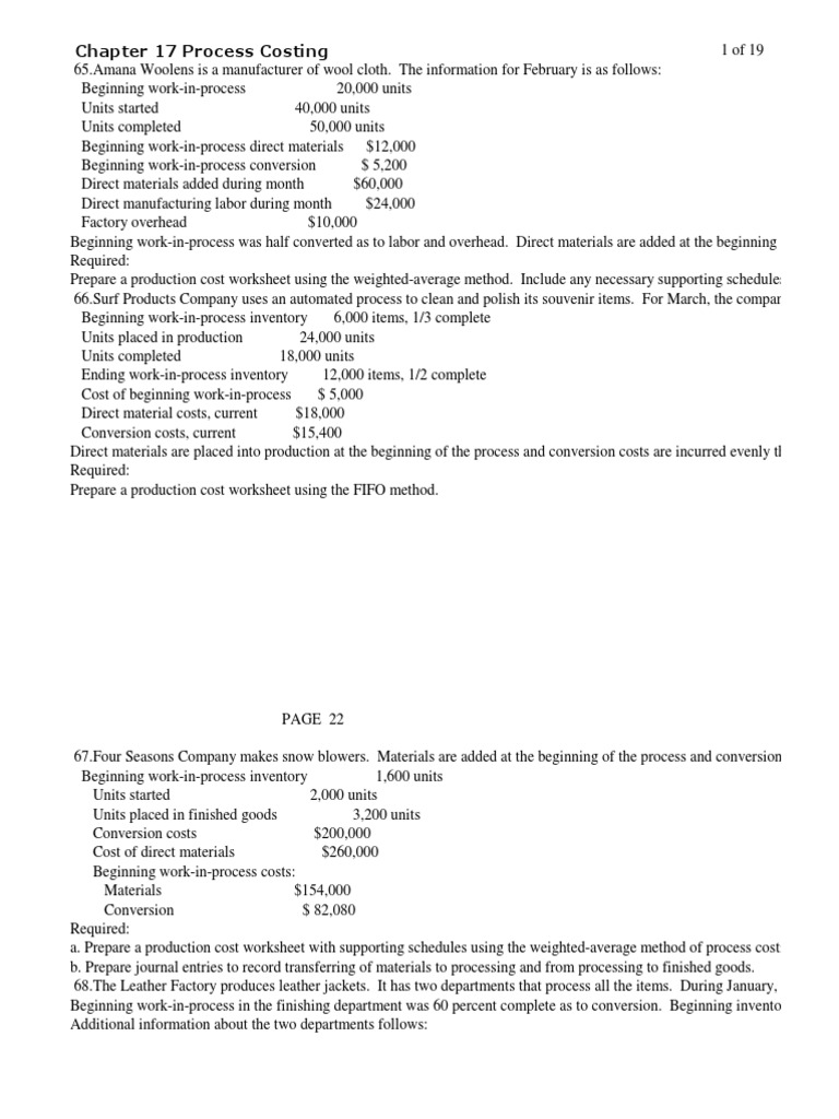Understanding Process Costing Through a Multi-Step Example | PDF