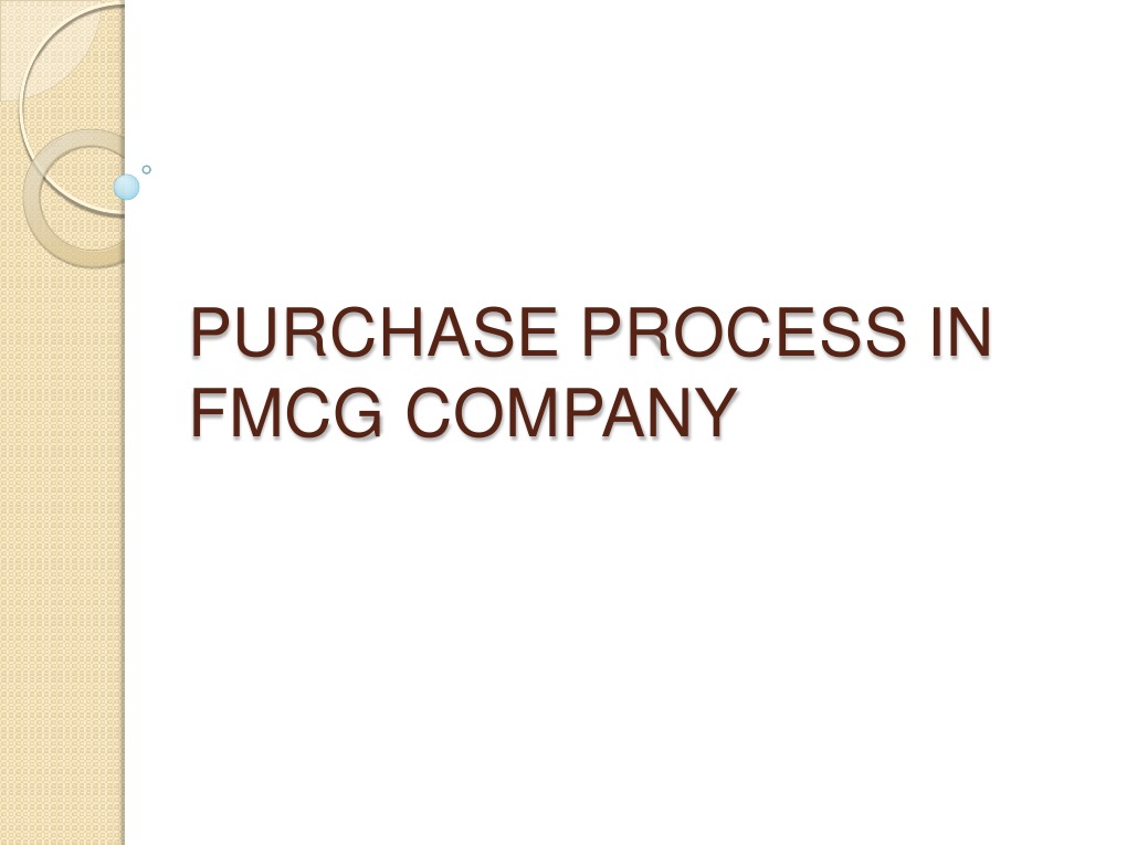 Purchase Process in FMCG Company | PDF | Unilever | Supermarket