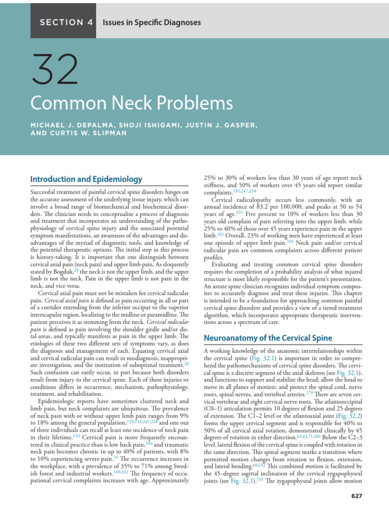 Cervical Spine (Anatomy and Common Conditions) | PDF | Vertebra ...
