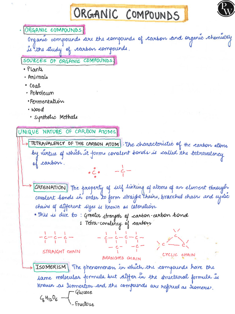 Organic Chemistry Handwritten Notes | PDF