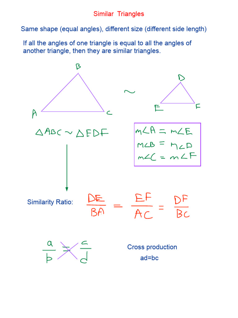 Similar Triangles | PDF | Triangle | Euclidean Geometry