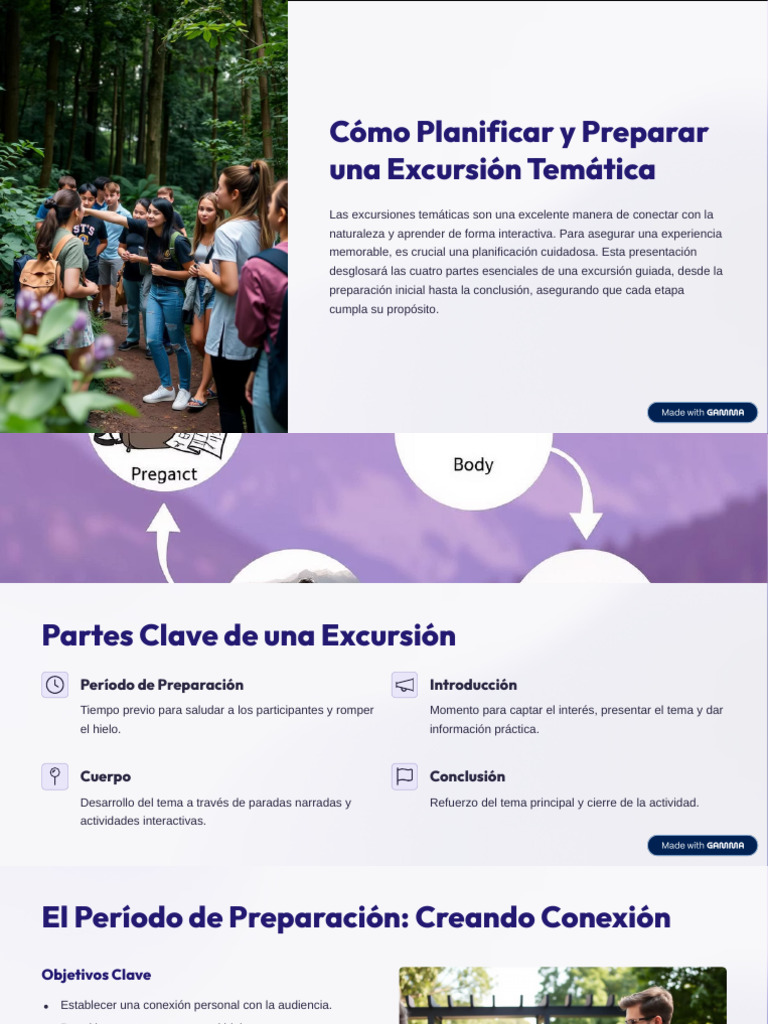 Como Planificar y Preparar Una Excursion Tematica | PDF