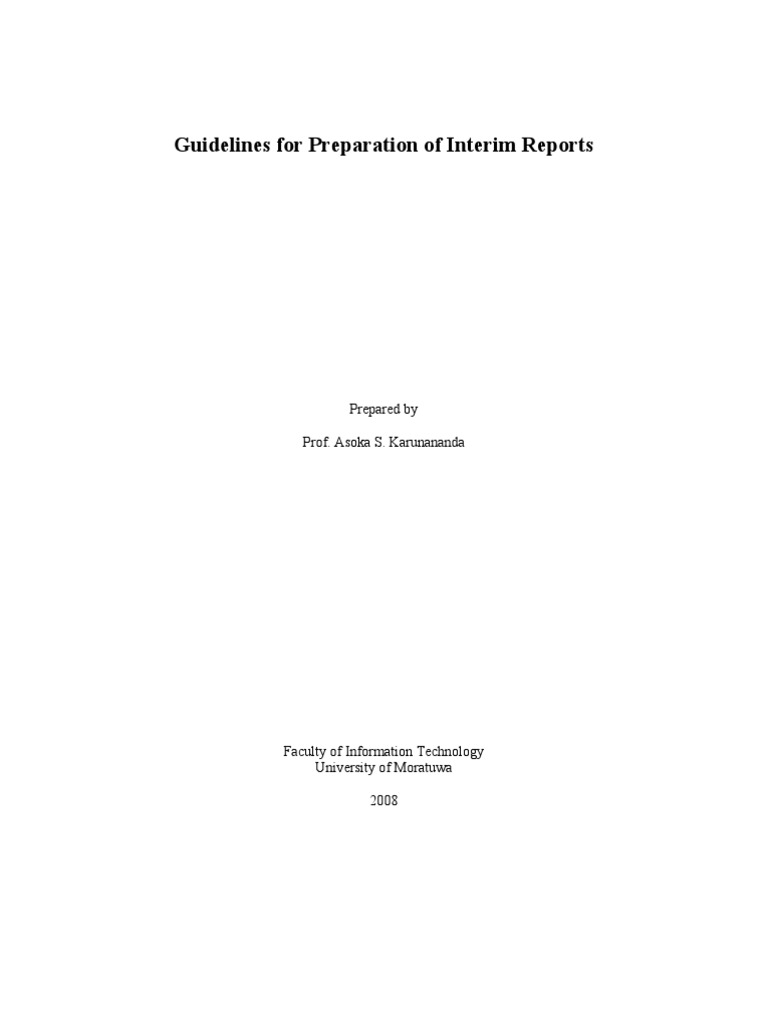 Guidelines Interim Report | PDF | Citation | Abstract (Summary)