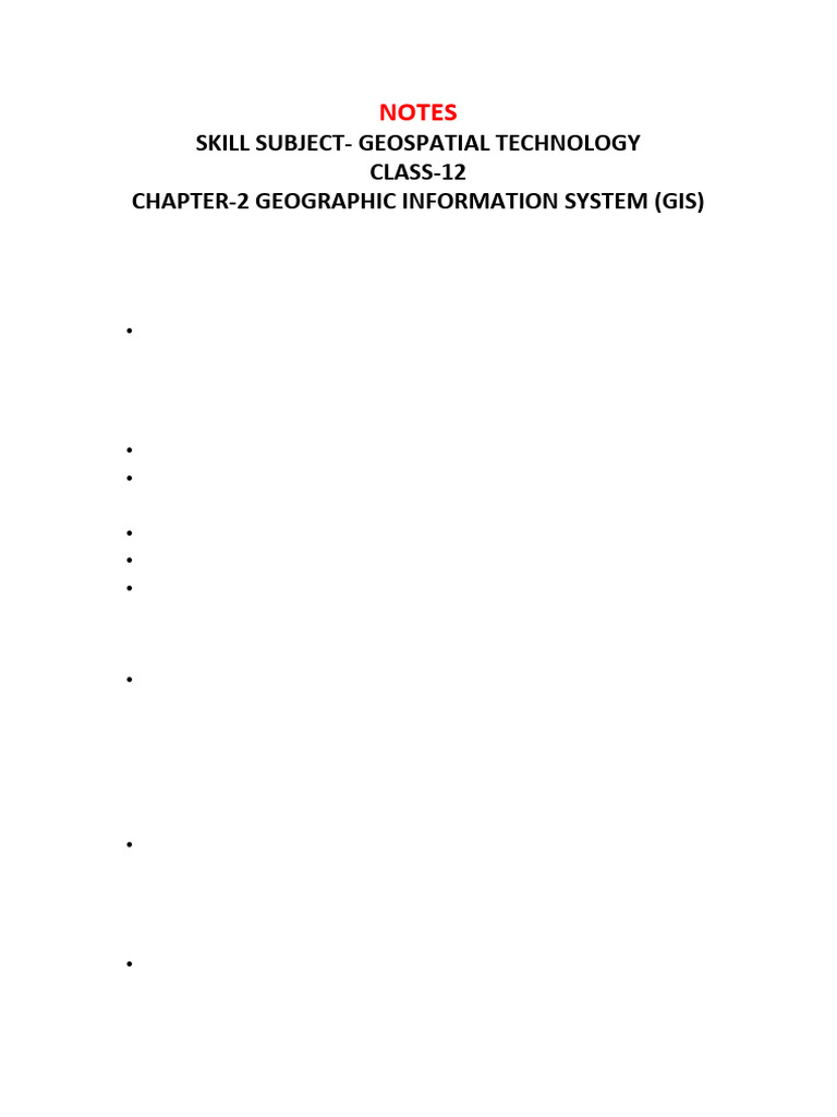818 Class 12 Notes Geospatial Technology Chap 2 (2025-26) | PDF ...