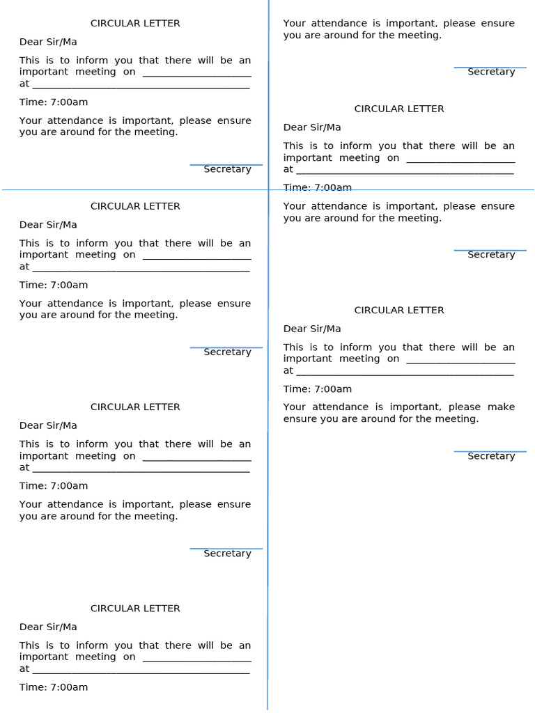 Circular Letter | PDF