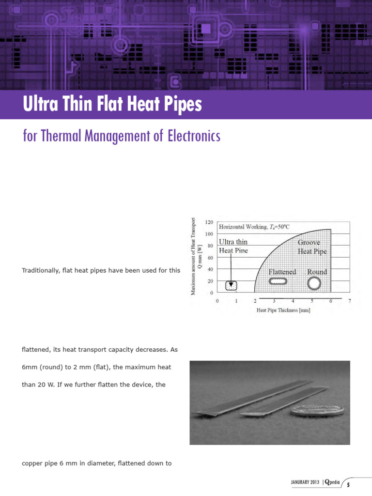 Qpedia Jan13 Ultra Thin Flat Heat Pipes | PDF | Liquids | Electrical ...