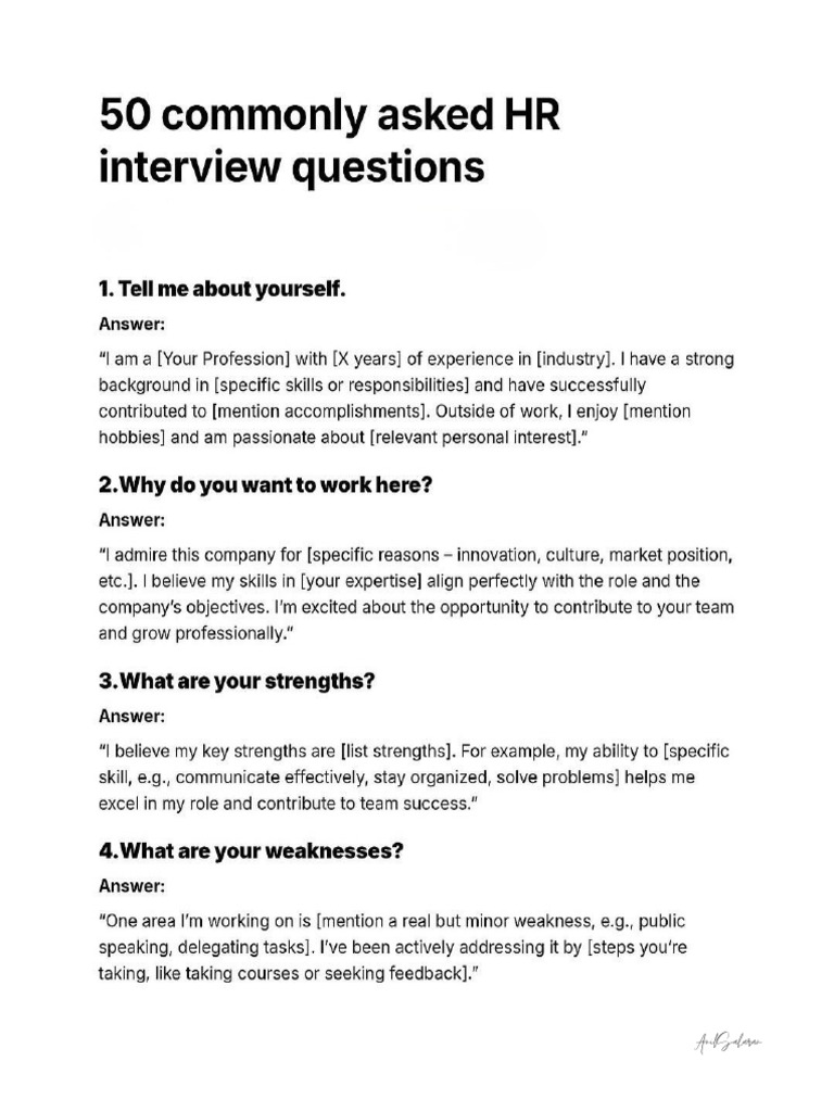 Interview Questions | PDF