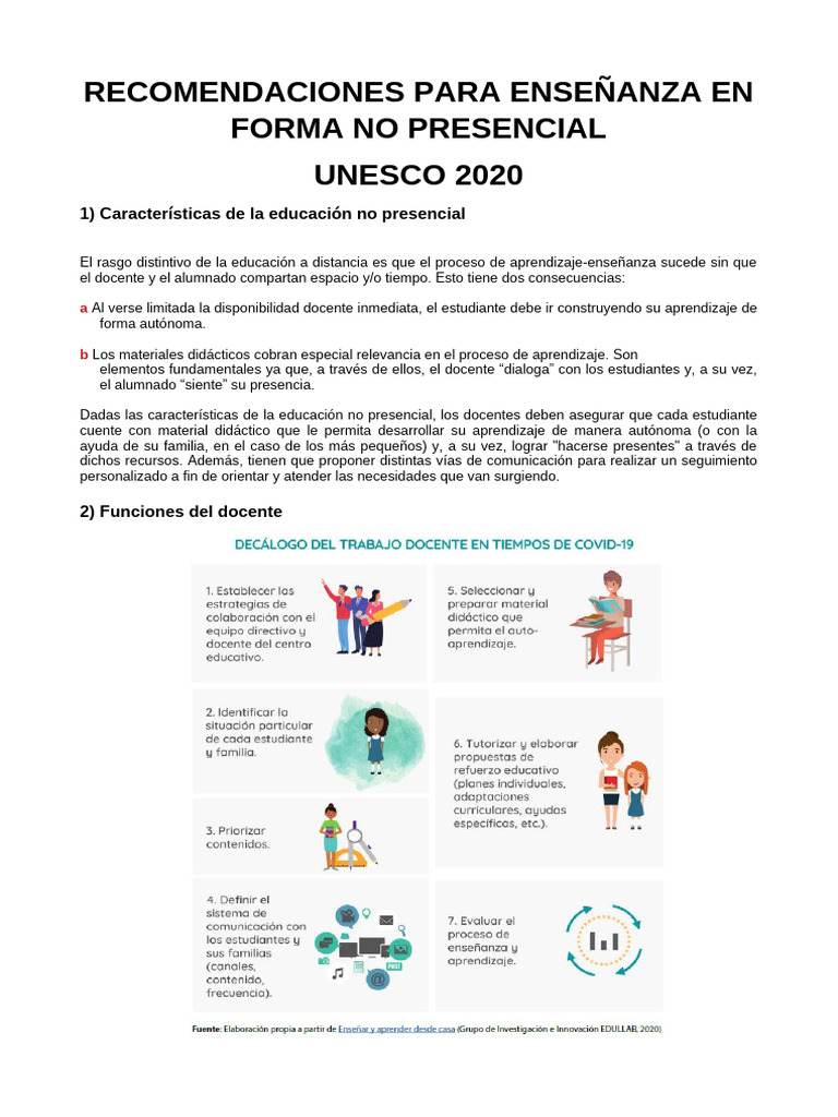 Recomendaciones para Enseñãnza en Forma | PDF | Enseñando | Evaluación