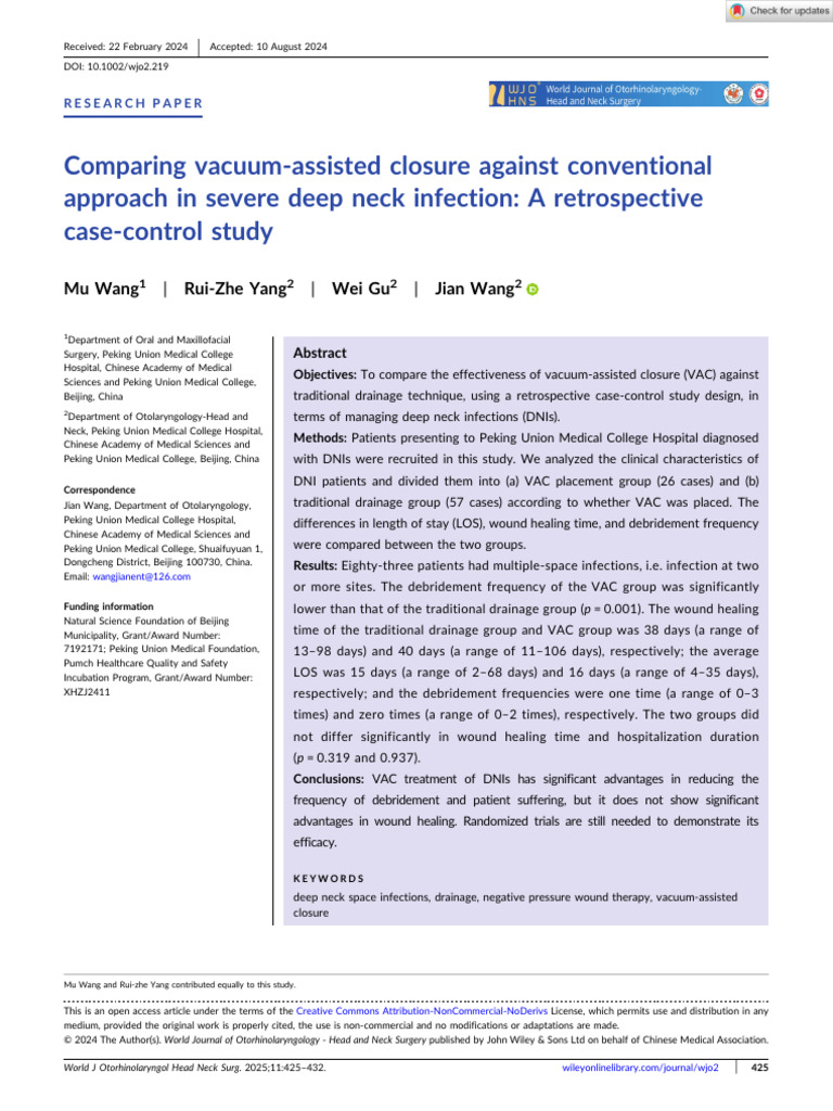 Comparing Vacuum-Assisted Closure Against Conventional Approach in ...