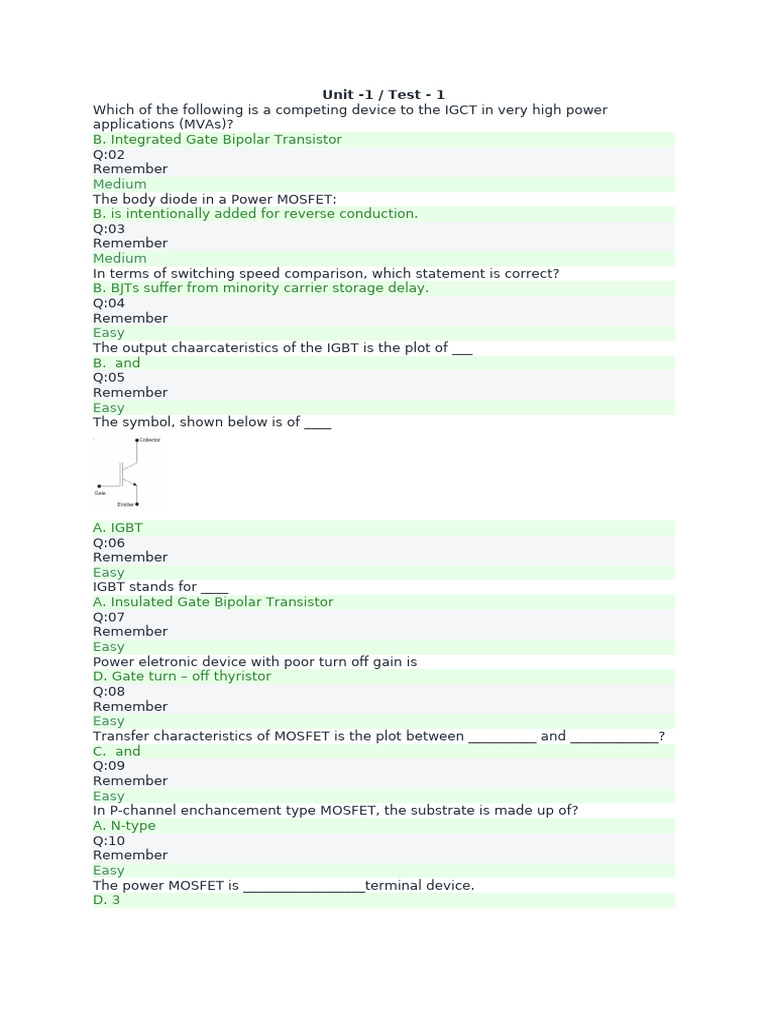 Unit -1 Test - 1 | PDF