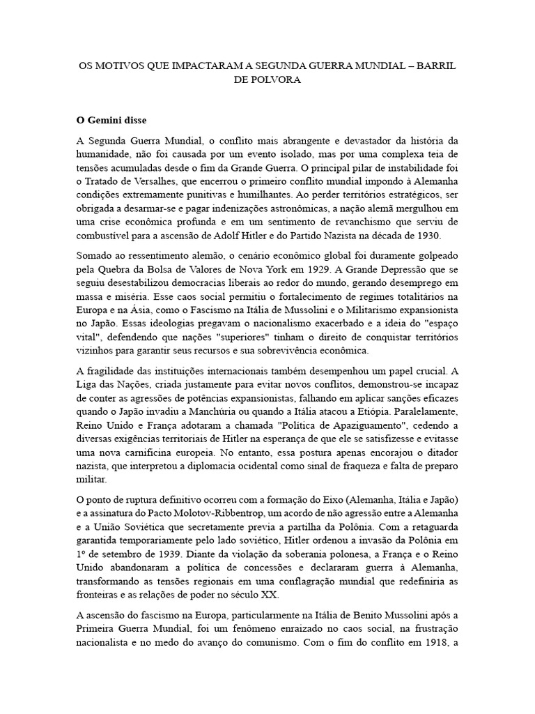 Os Motivos Que Impactaram A Segunda Guerra Mundial - Hanna Arendt e ...