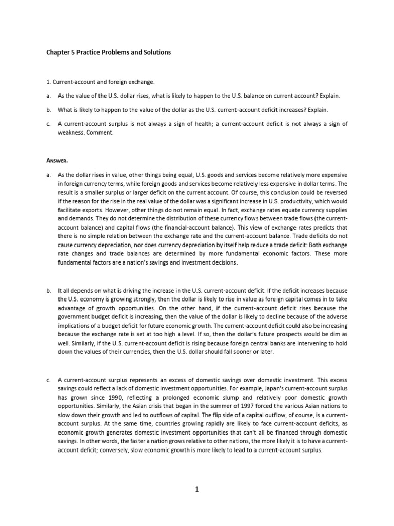 Chapter 5 Practice Problems and Solutions | PDF | Government Budget ...