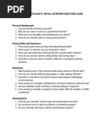 Commanders Interview for Drivers Training | PDF | Traffic Collision ...