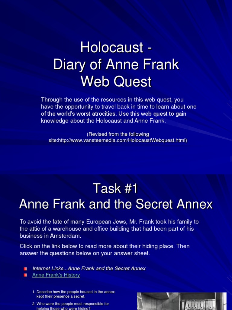 Holocaust Webquest-The Best | PDF | Nazi Germany | The Holocaust