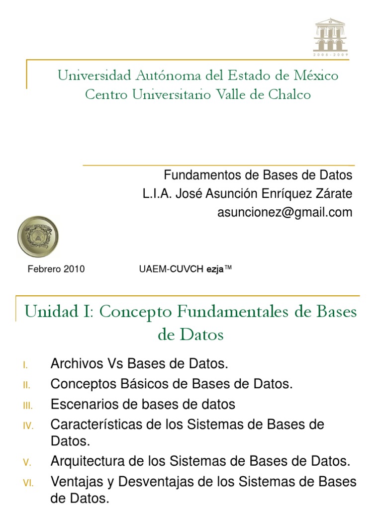 Conceptos Fundamentales de Bases de Datos | PDF | Bases de datos | SQL
