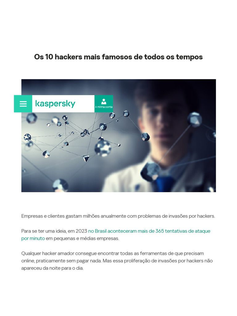 Os 10 Hackers Mais Famosos de Todos Os Tempos | PDF | Malware ...