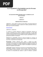 Reglamento Ley 7600: Igualdad Oportunidades | PDF | Invalidez ...
