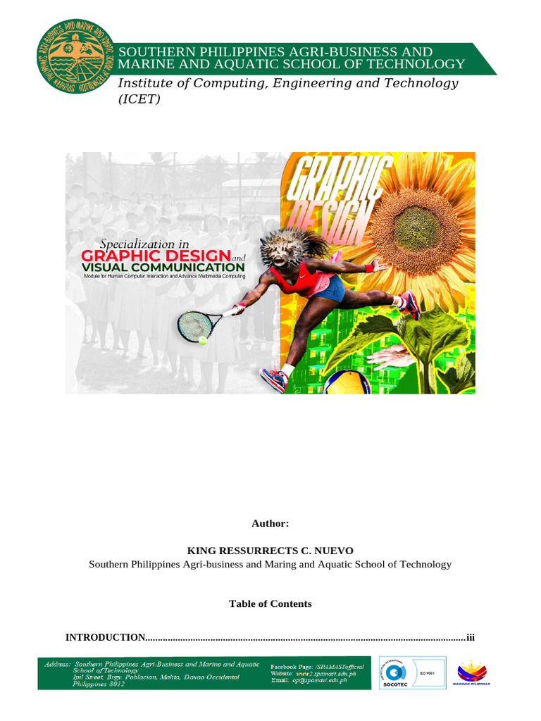 Specialization in Graphic Design and Visual Communication Module 2025 ...