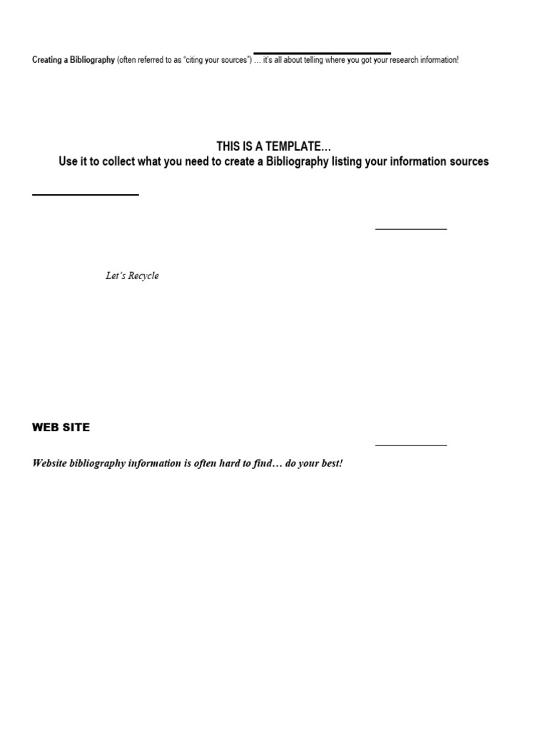 5th - Alt Bibliography Citation Worksheet | PDF | Sources | Bibliography