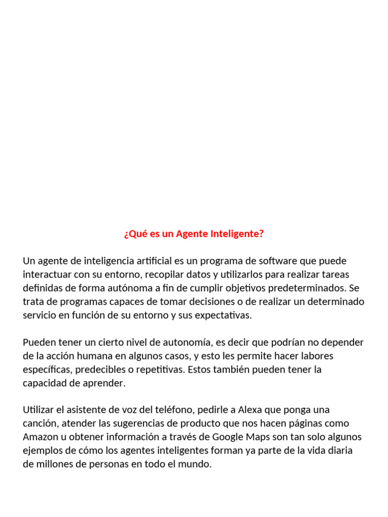 Qué Es Un Agente Inteligente | PDF | Inteligencia artificial ...