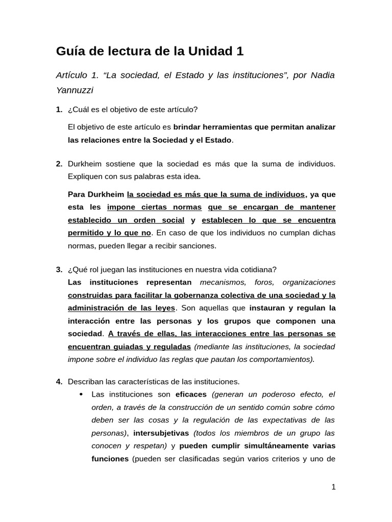 Guía de Lectura de La Unidad 1 (Herramientas) | PDF | Neoliberalismo ...