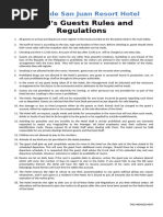 Hotel Rules and Regulations for Guests | PDF