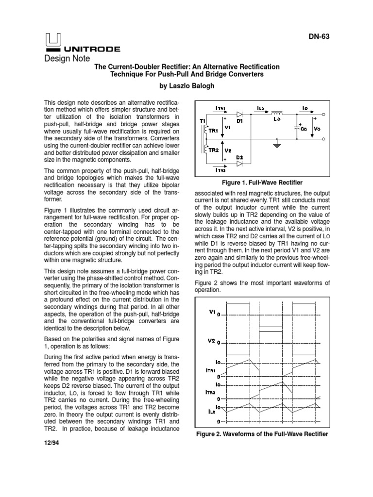 Slua 121 | PDF | Rectifier | Transformer