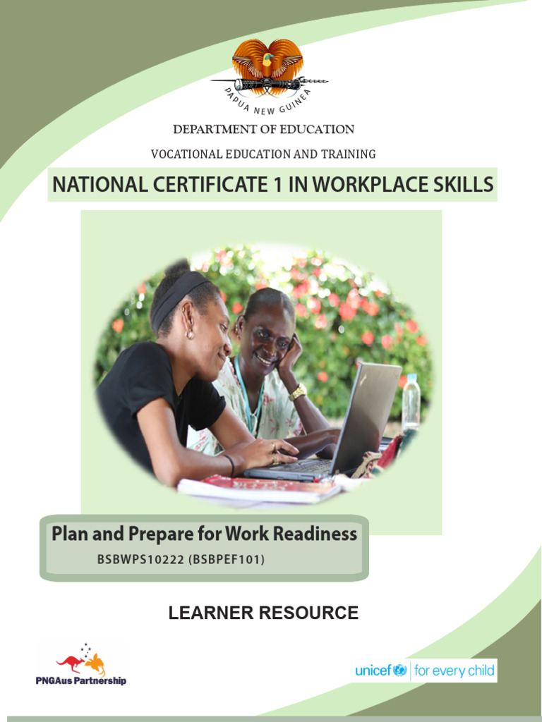 02_LR-NC1, WORKPLACE SKILLS - Plan and Prepare for Work Readiness | PDF ...