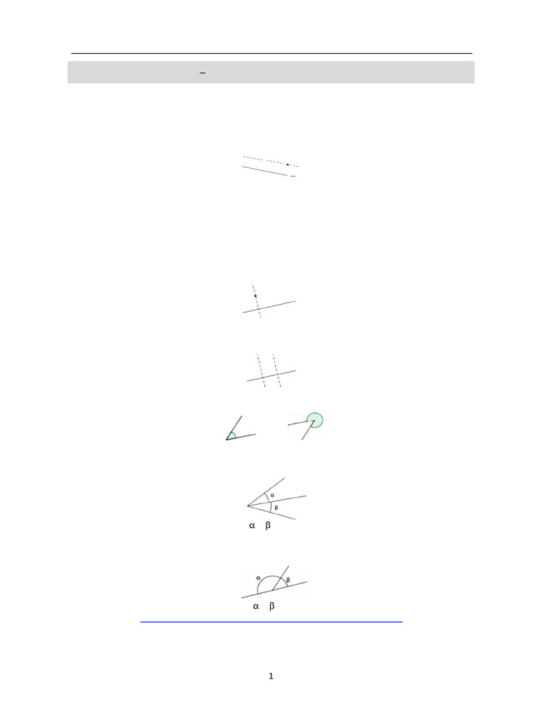 T01 DOC Elementos Geométricos | PDF | Ángulo | Perpendicular
