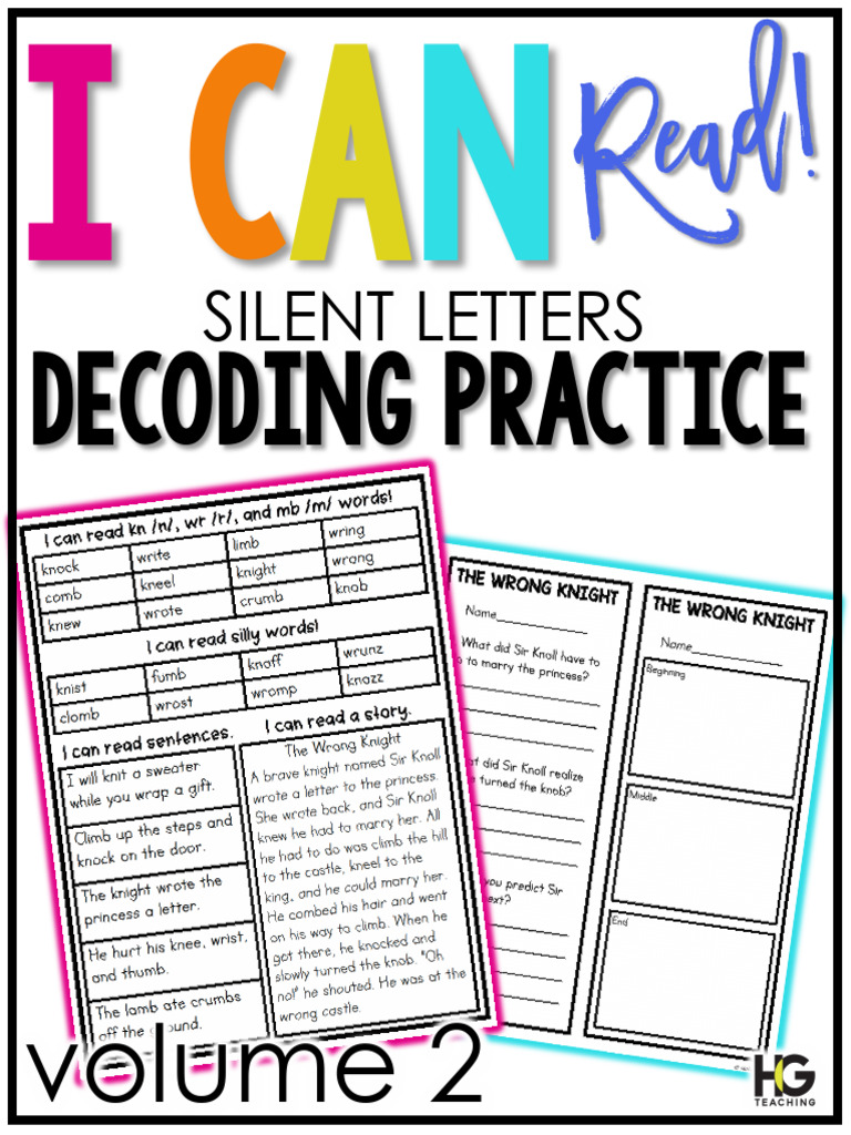 Silent Letters: Decoding Practice | PDF | Phonics | Reading Comprehension