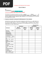 Directors Report Template for Companies | PDF