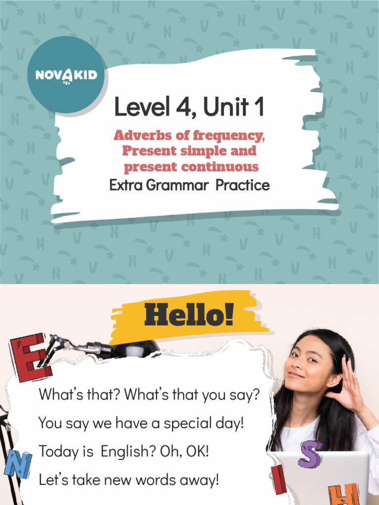 Extra Grammar Practice-Level 4-Unit 1 | PDF | Latin Alphabet
