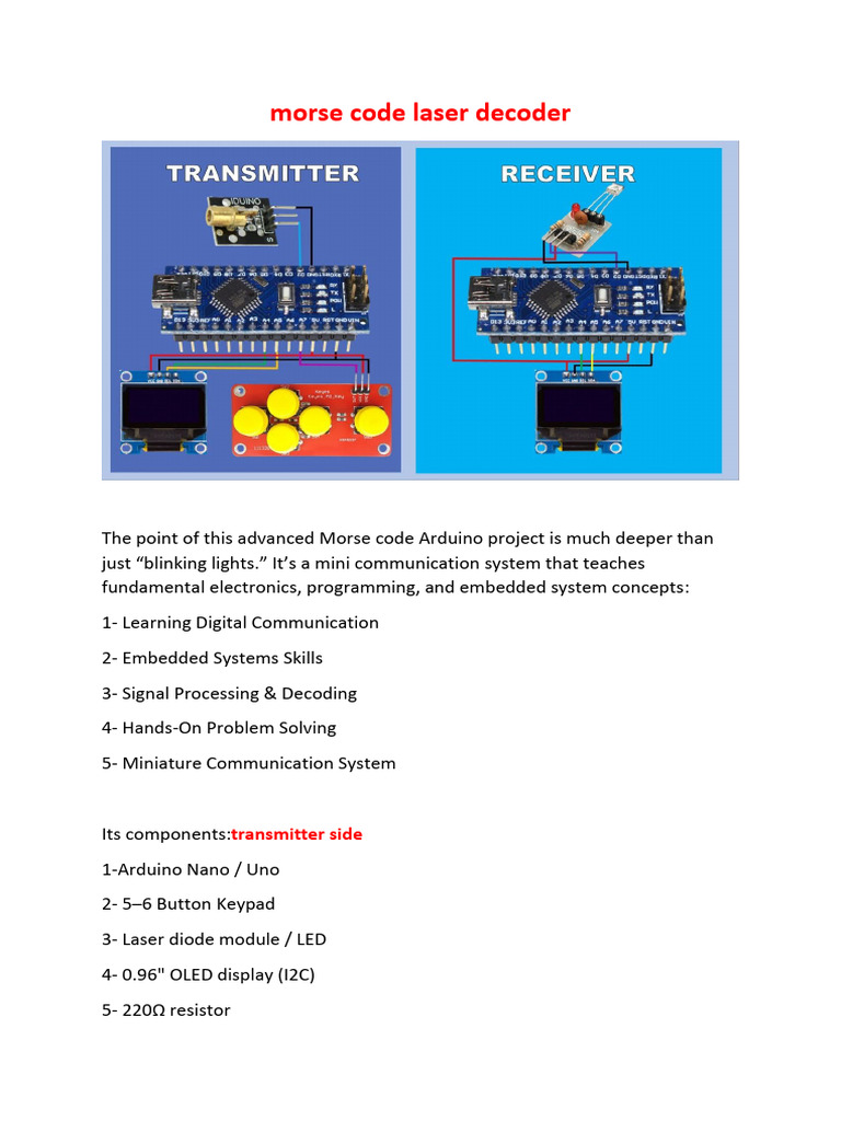 Morse Code Laser Decoder | PDF