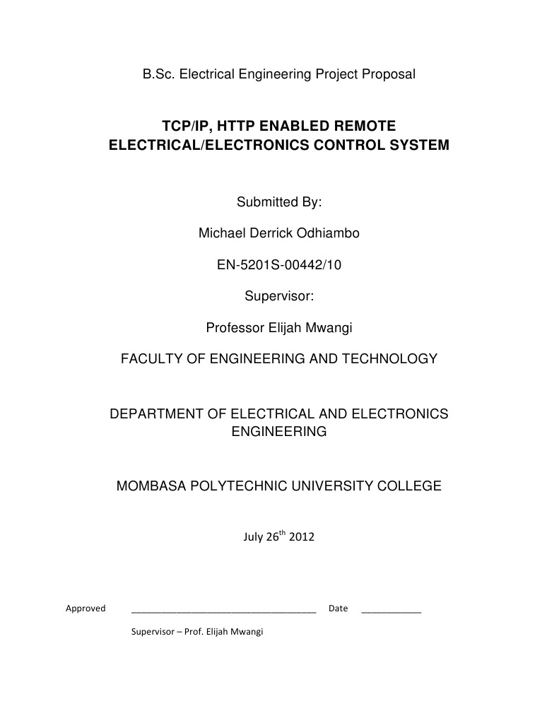 Project Proposal | PDF | Microcontroller | Internet