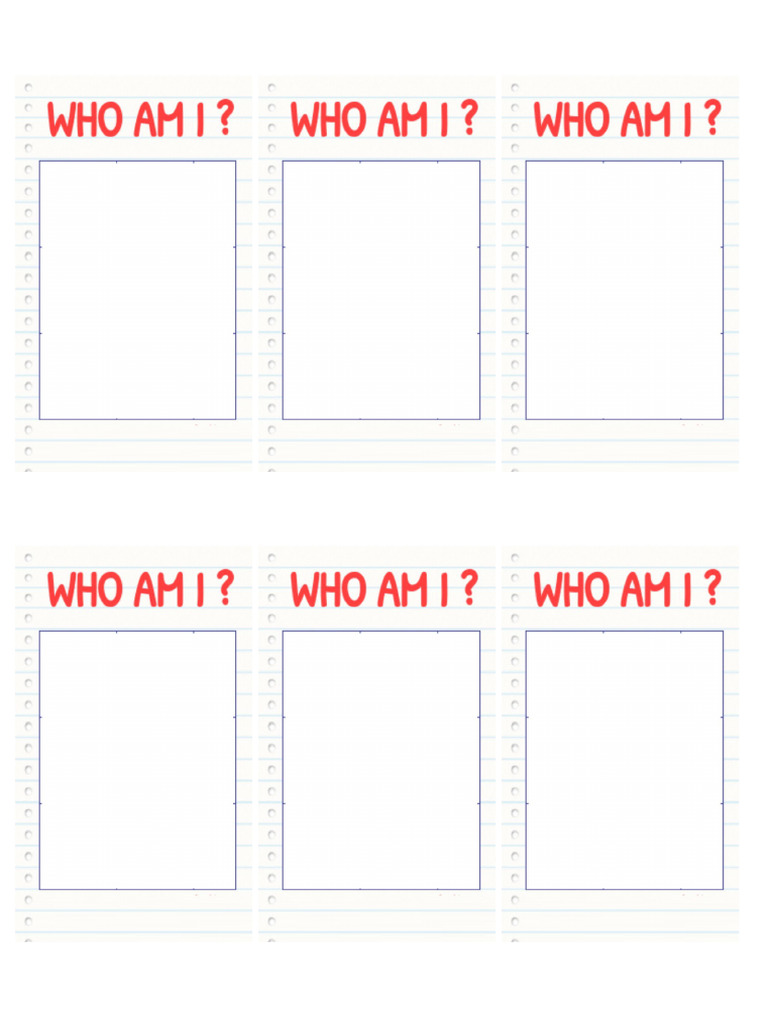 Who Am I Cards | PDF
