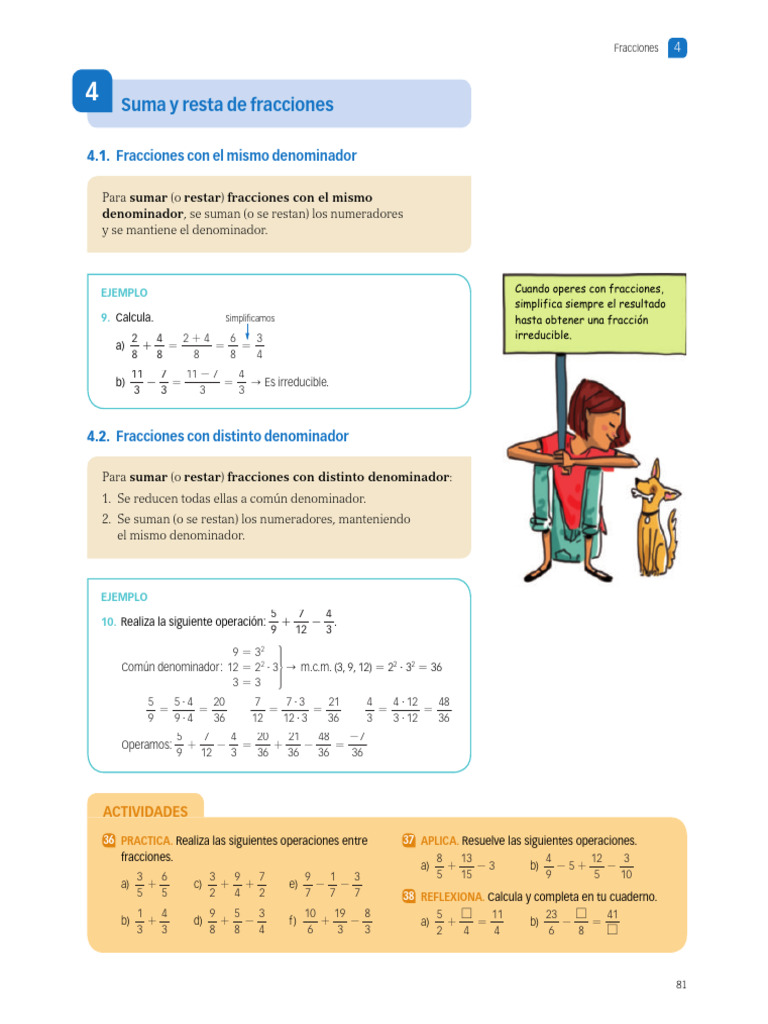 Operaciones Con Racionales | PDF | Teoría de los números | Álgebra