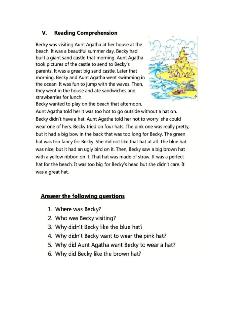 Reading Comprehension Practice | PDF