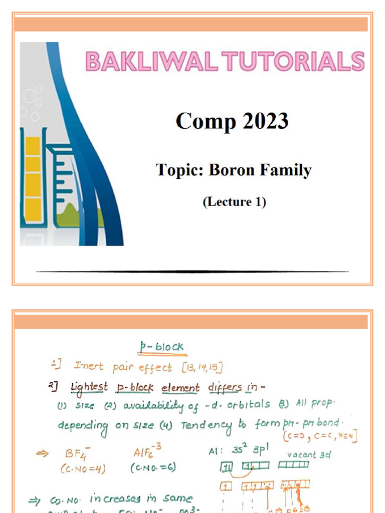 Boron Family Lecture 1 | PDF