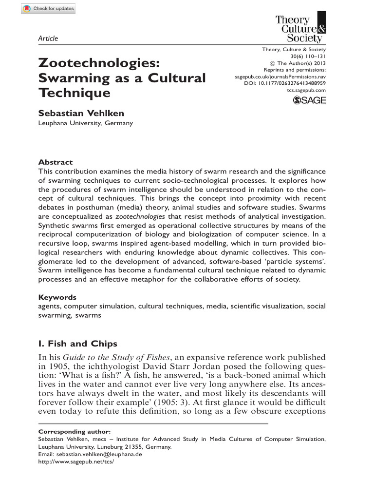 Zootechnologies_swarming as a Cultural Technique | PDF | Epistemology ...
