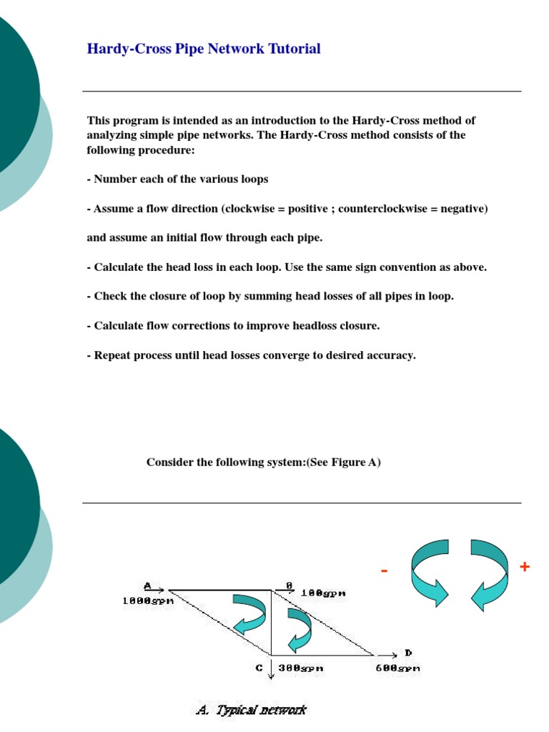 Hardy-Cross Pipe Network Guide | PDF | Soft Matter | Chemical Engineering