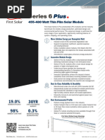 First Solar Series 7 TR1 Module Specs | PDF | Photovoltaics | Solar Panel