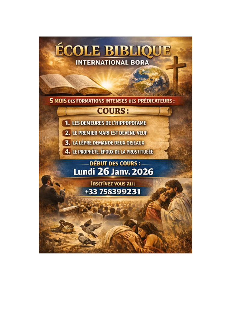 École Biblique Syllabus | PDF | Jésus | Première épître aux Corinthiens